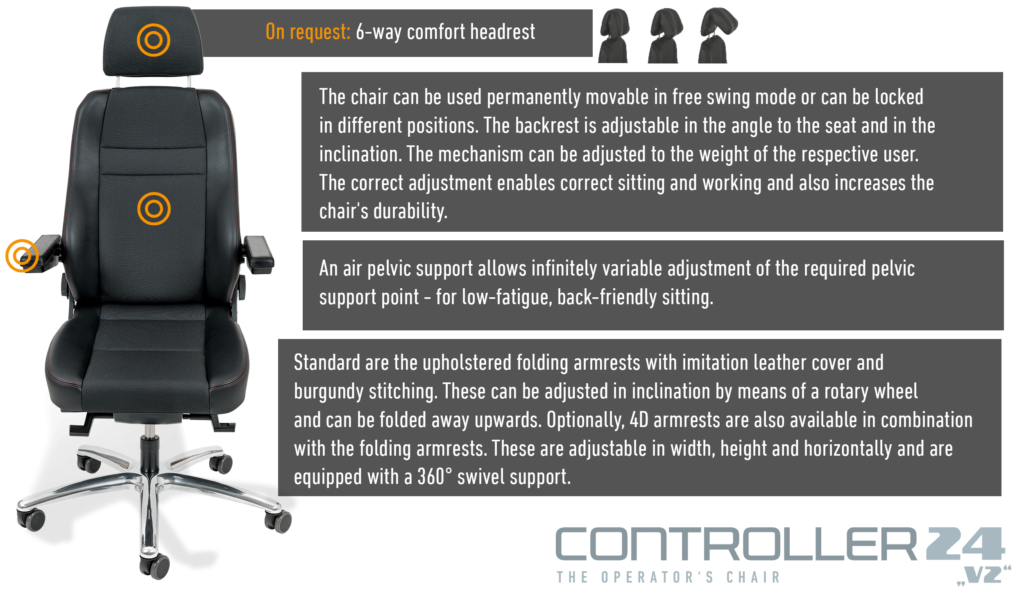Technical data for the operatorchair 24-hour operation | JST Jungmann